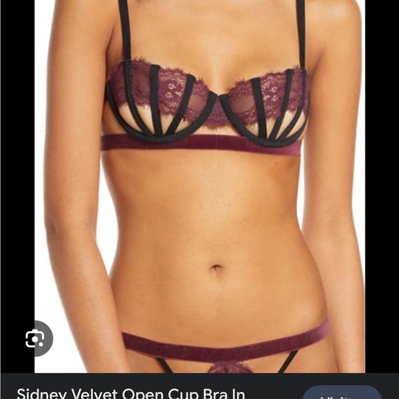 Intimates And Sleepwear Thistle And Spire Sidney Open Cup Bra And Thong